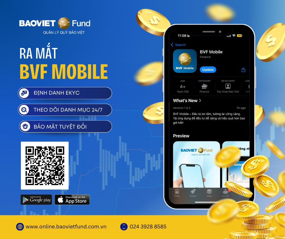 BAOVIET FUND ra mắt ứng dụng BVF MOBILE, ứng dụng đầu tư và